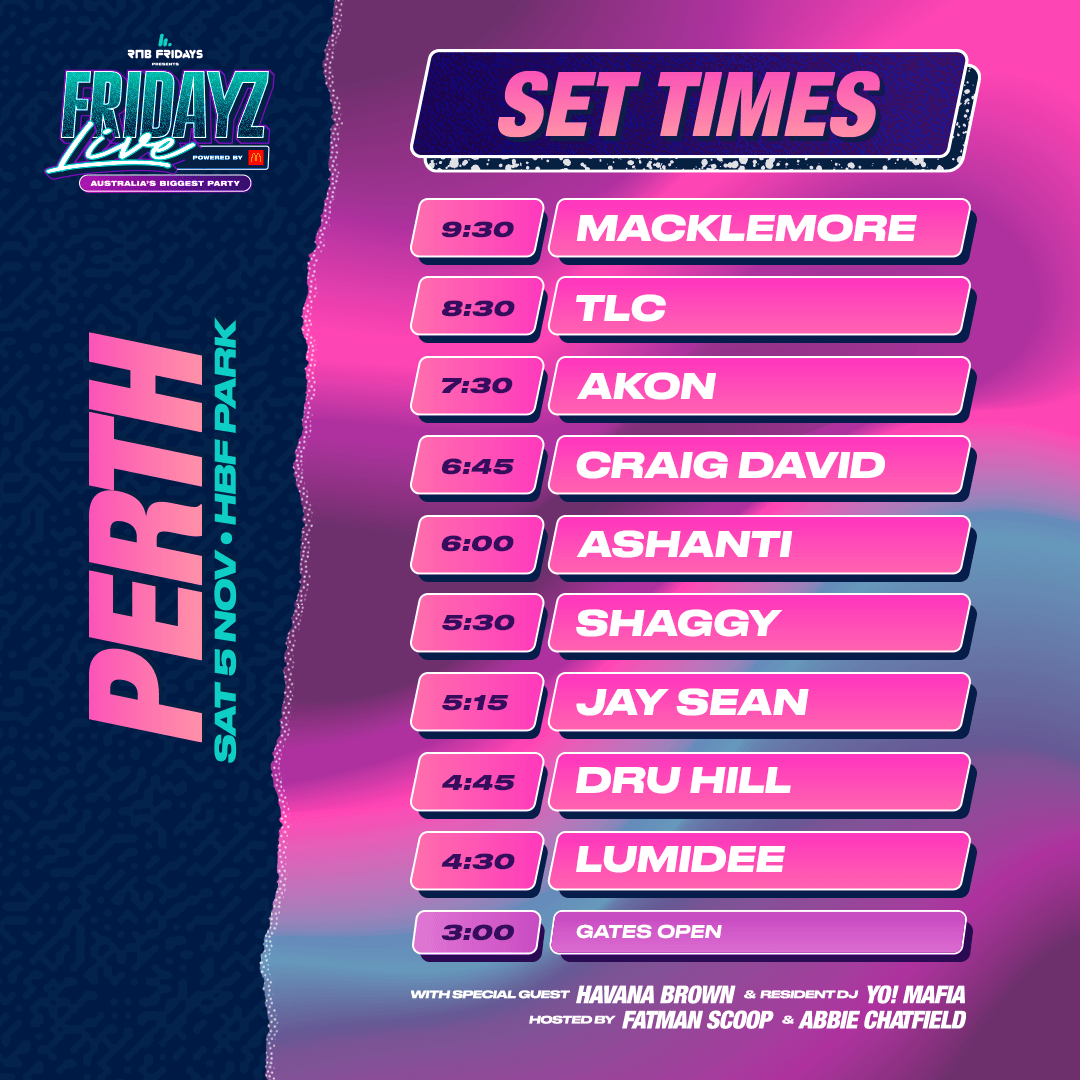 Experience the Vibrancy of Fridayz Live Perth – CFS News